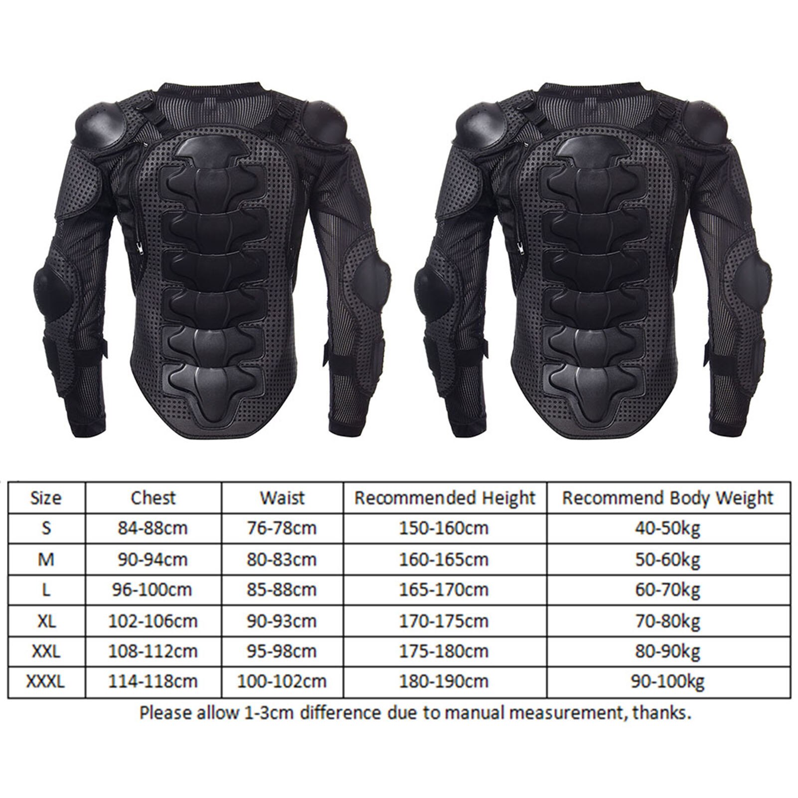 Full Body Motorcycle Riding Jacket Armor Spine Sho... – Grandado