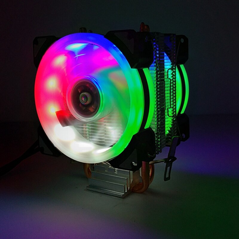 -DELEFUN CPU Cooler 2 Pure Copper Heat Pipe Coolin... – Vicedeal