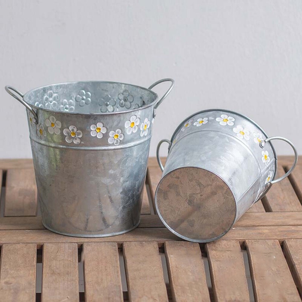 Portable Embossed Wrought Iron Dried Flower Pot Va... – Grandado