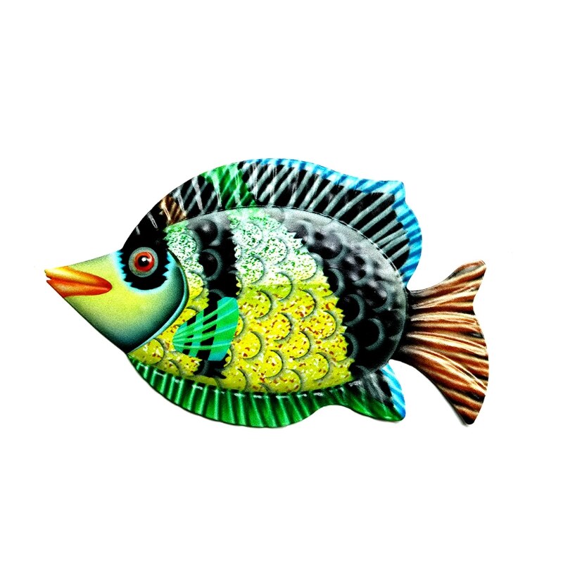 D08D Metal Fish Wall Art Decor Colorful Iron Sea L... – Vicedeal