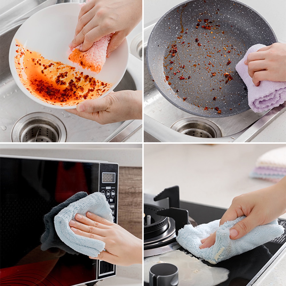 Anti-oil kitchen cleaning cloth household high-eff... – Grandado