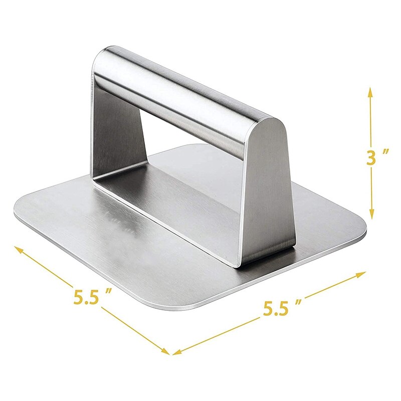 ! Stainless Steel Burger Press, 5.5 Inch Square Bu... – Grandado