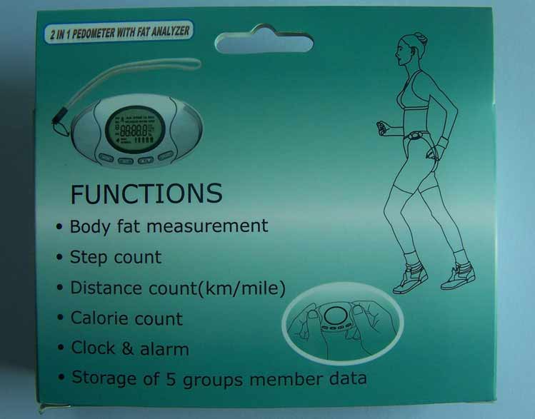 Pedometer With Fat Analyzer 2 in 1 Body Fat Measur... – Grandado