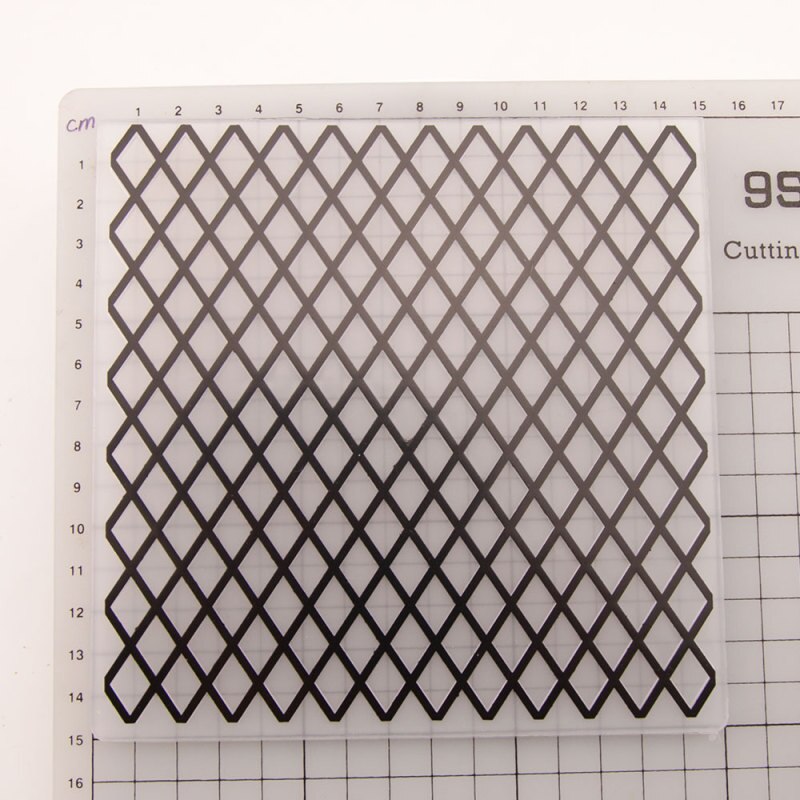 Rhombus Frame Plastic Crafts DIY Photo Album Embos... – Grandado