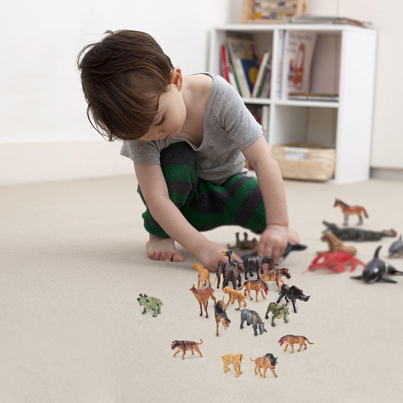 Wild Zoo Animals Toys Jungle Animals Play Set Real... – Grandado