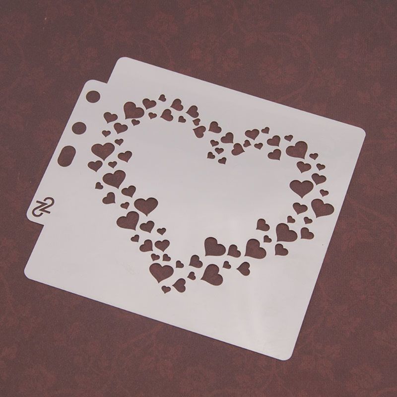 Heart Stencils Template Painting Scrapbooking Embo... – Grandado