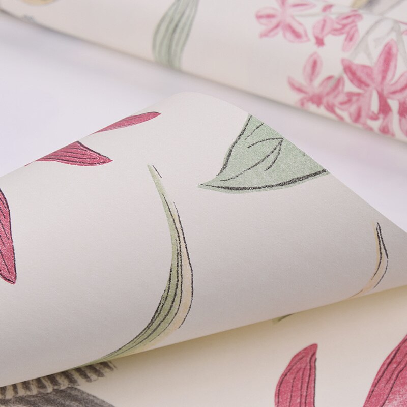 1M Vintage Pink Floral Wallpaper Tropical Butterfl... – Vicedeal