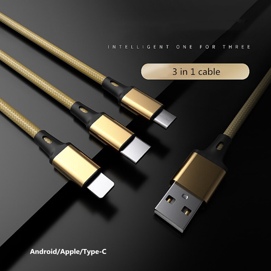2PCS Data Line 3 in 1 cable For Android iphone 2.4... – Vicedeal
