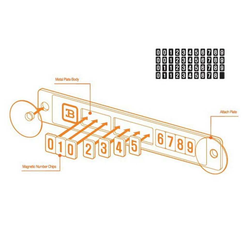 Luminous Magnetic Temporary Parking Card Phone Num... – Grandado