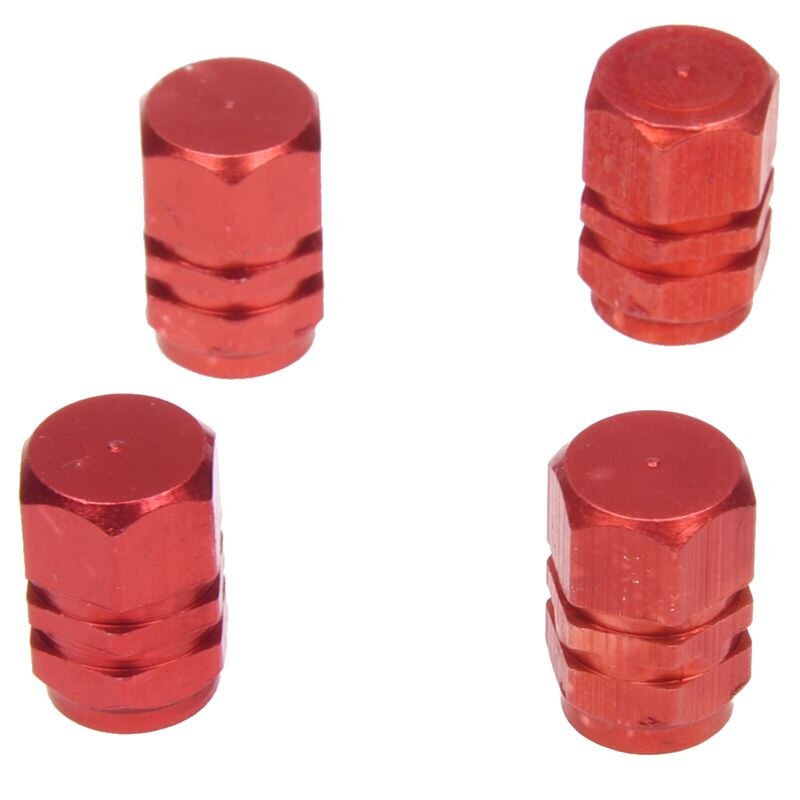 Red tire air valve caps Fit All Schrader valve (pa... – Vicedeal