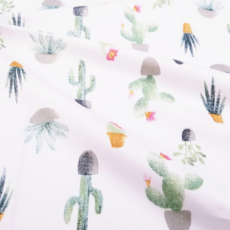 Twill Plant Cactus Series Cotton Fabric DIY handwo... – Grandado