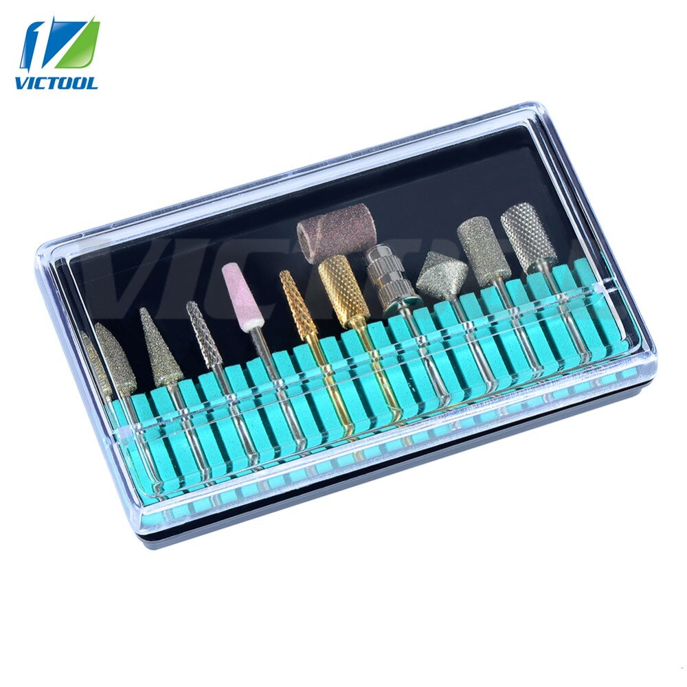 9pcs+1pc Multi-material Nail Bits Electric Manicur... – Grandado
