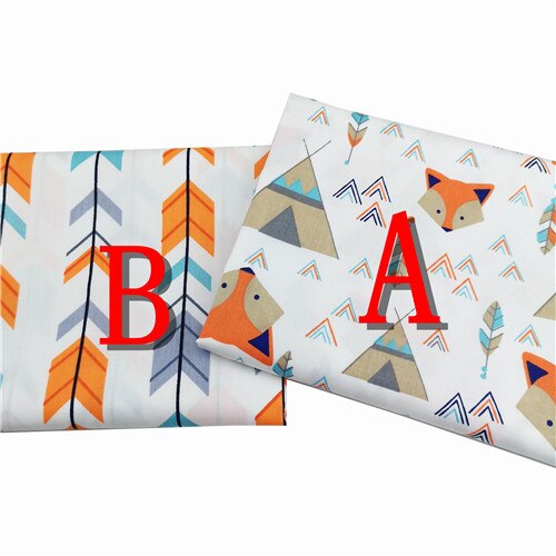 Fox Arrow 100% Cotton Fabric DIY Crib Bedding Deco... – Grandado