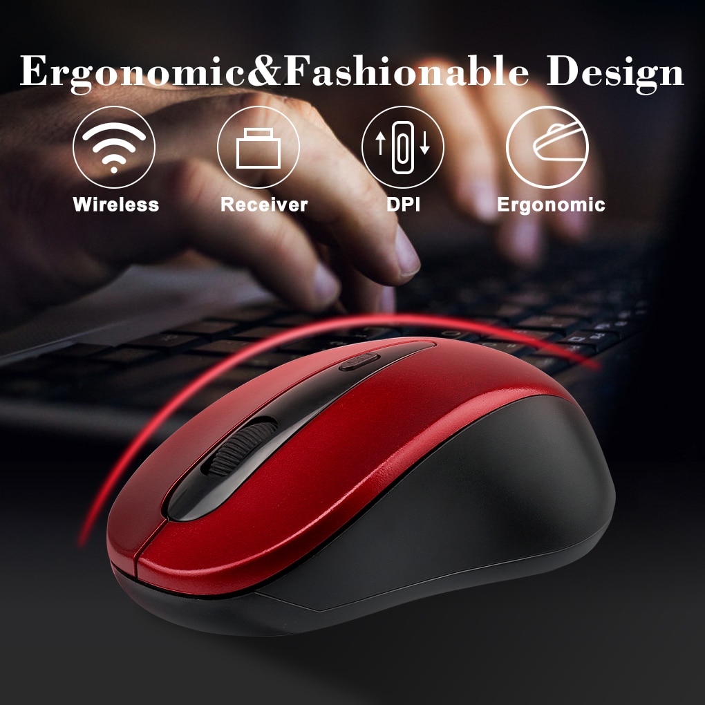 2.4GHz Wireless Mouse 1600DPI Optical Computer Cor... – Grandado