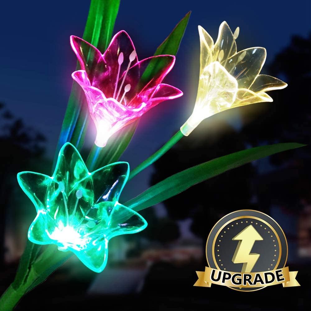 7 Color Lily Solar Flower LED Outdoor Waterproof L... – Grandado