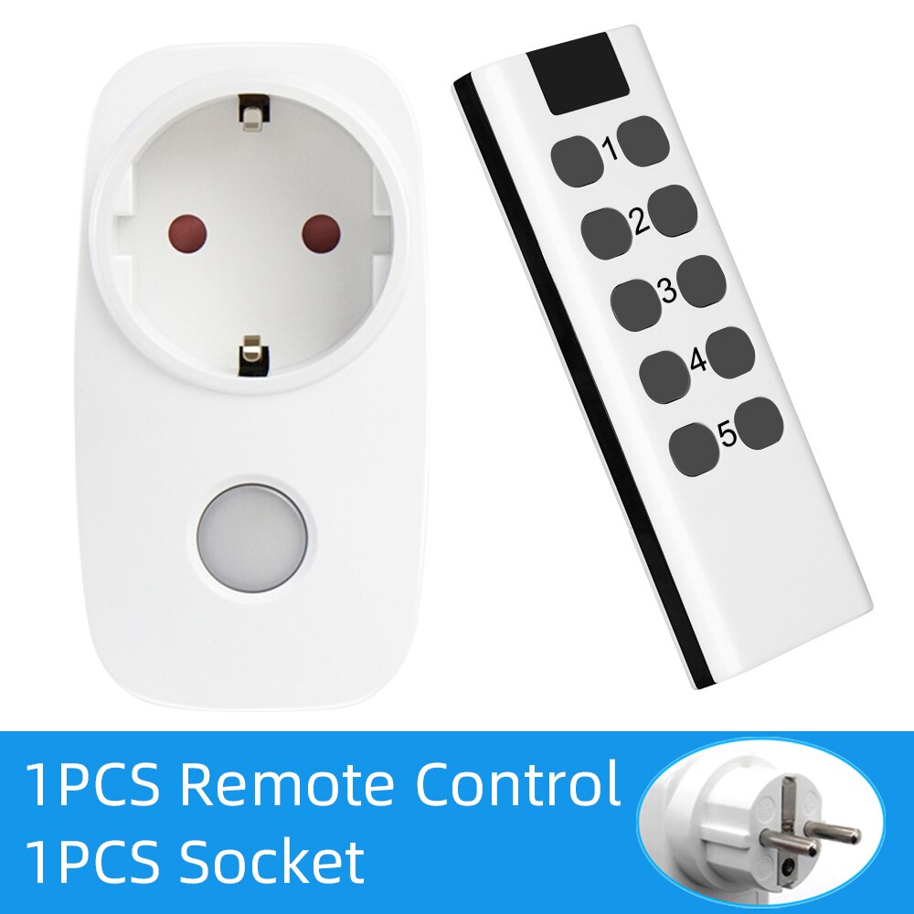 Wireless Remote Control Smart Socket 15A EU FR Uni... – Vicedeal