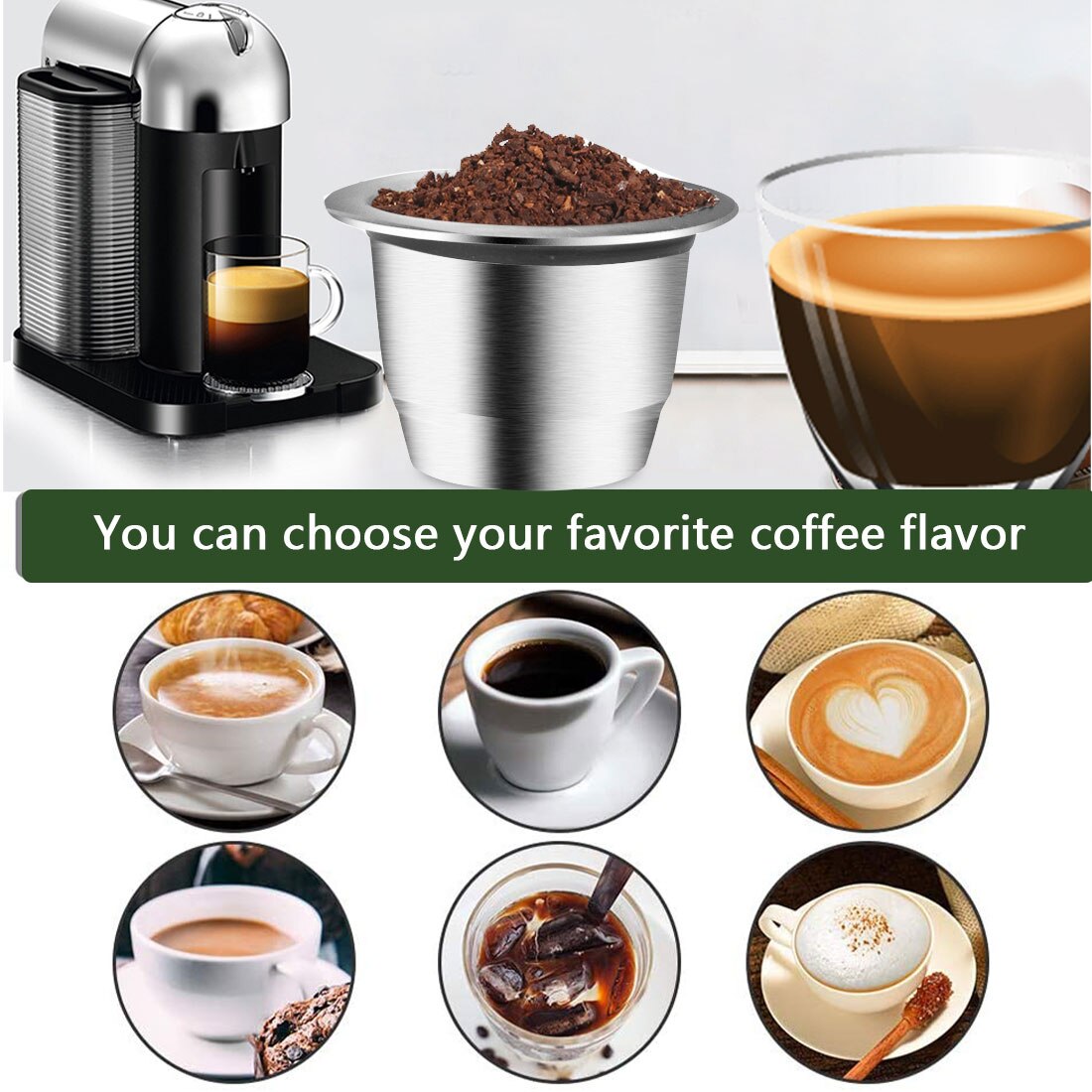 Nespresso Herbruikbare Koffie Capsule Rvs Hervulba... – Grandado