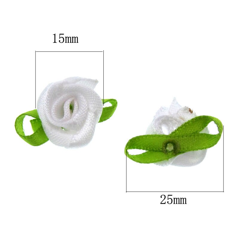 100 stücke 1,5 cm Mini Weiße Rose Blütenknospen mi... – Grandado