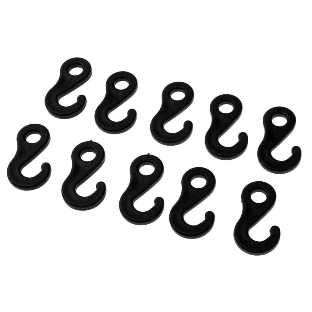 10 Pieces Shock Cord End Stoppers Hook, Plastic Bl... – Vicedeal