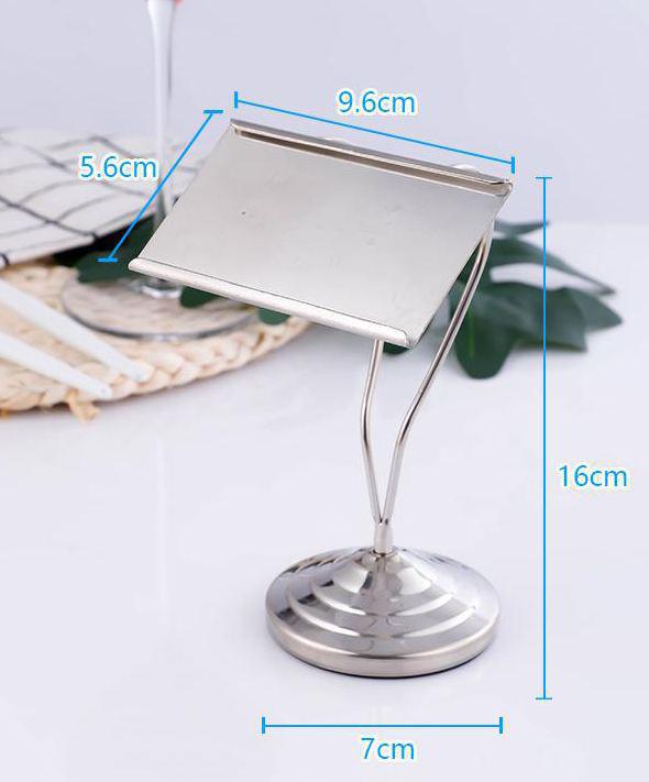 European Stainless Steel Menu Stand Metal Name Car... – Grandado