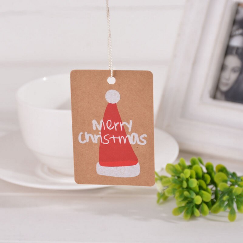 50Pcs Merry Christmas Kraft Paperboard Hang Tag Ca... – Grandado