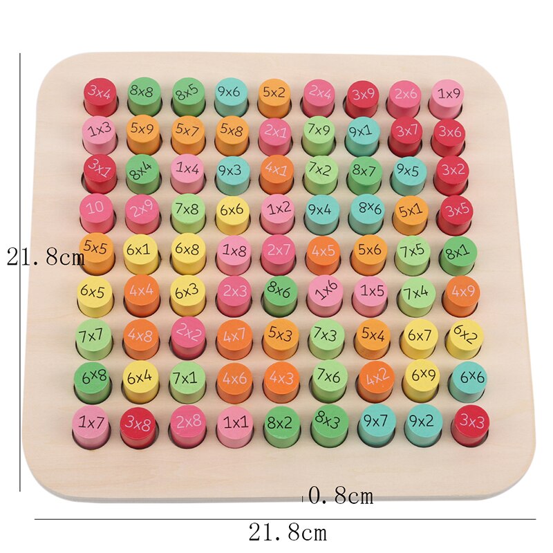 Color children's Multiplication Table Wooden E... – Grandado