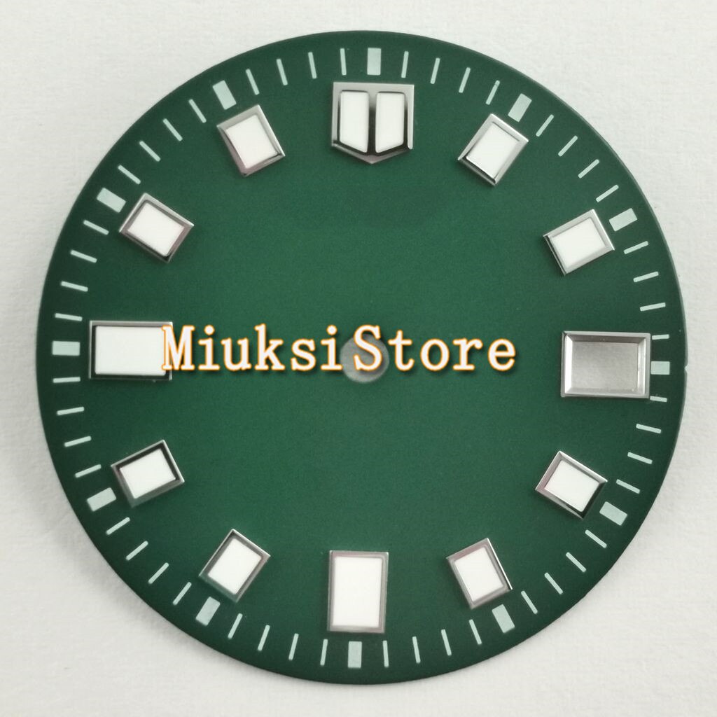 28.5mm black green watch dial spare parts fit for ... – Vicedeal