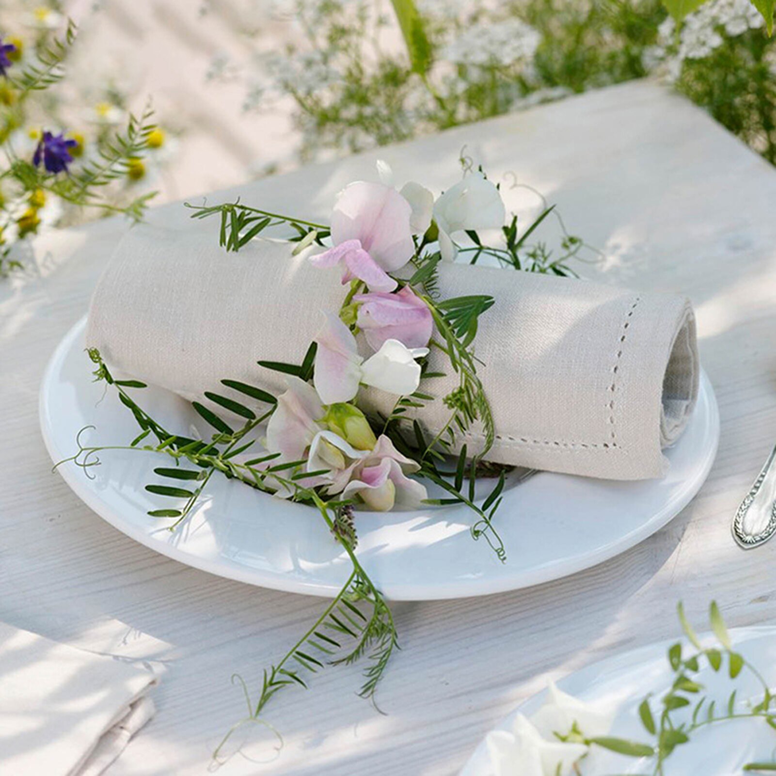 Solid Color Napkin Reusable Washable Cloth Home Ho... – Vicedeal