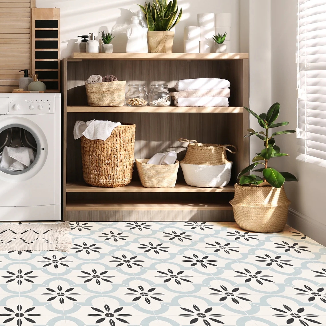 Granada Grey Kitchen backsplash floor tile sticker... – Grandado