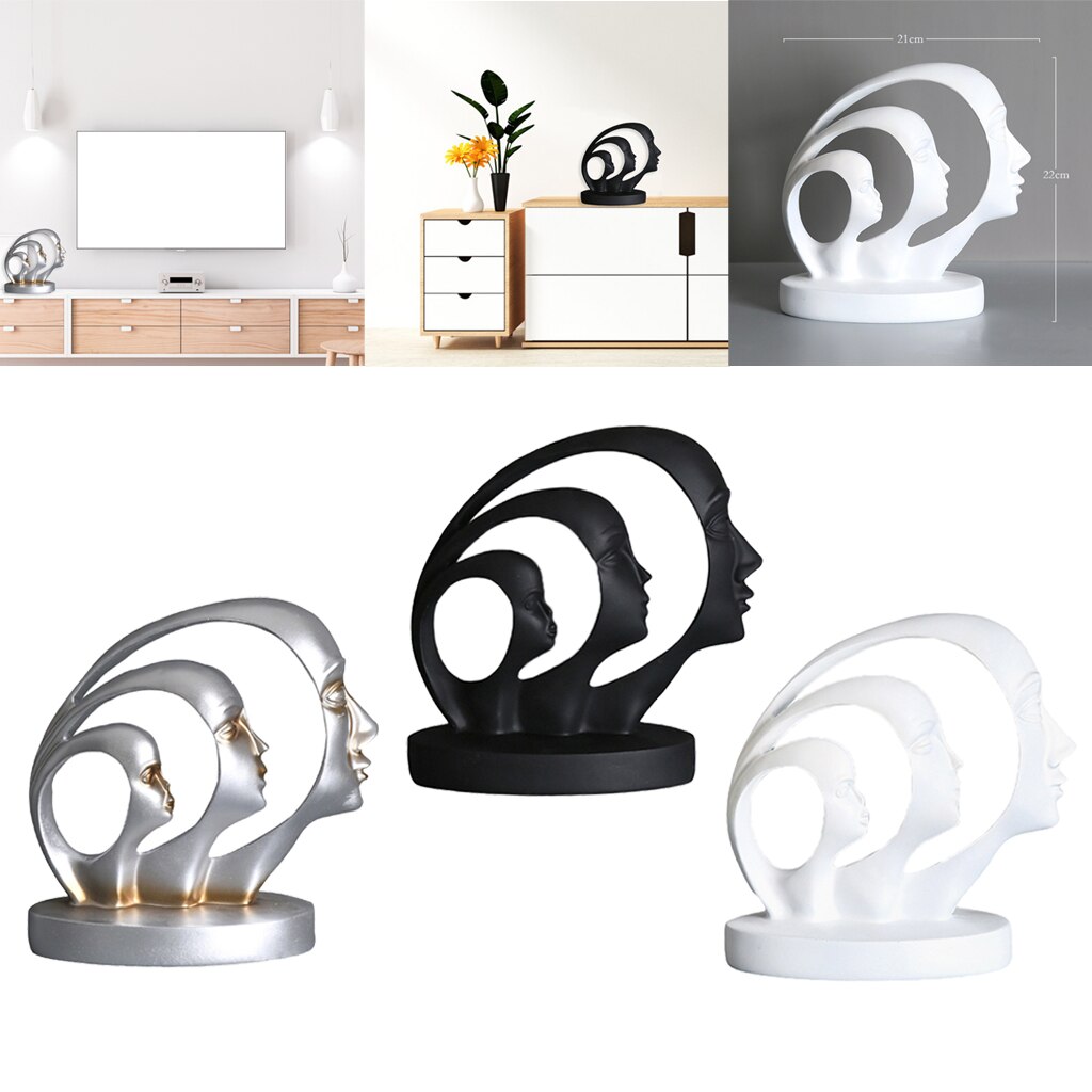 Art Abstract Face Sculpture Statue Home Office Tab... – Vicedeal