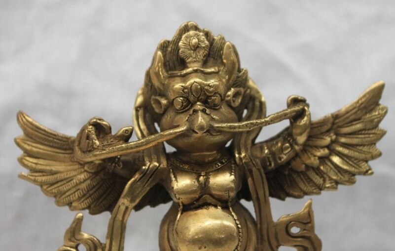yan Tibet Buddhist Brass Copper Garuda Bird God Tu... – Vicedeal