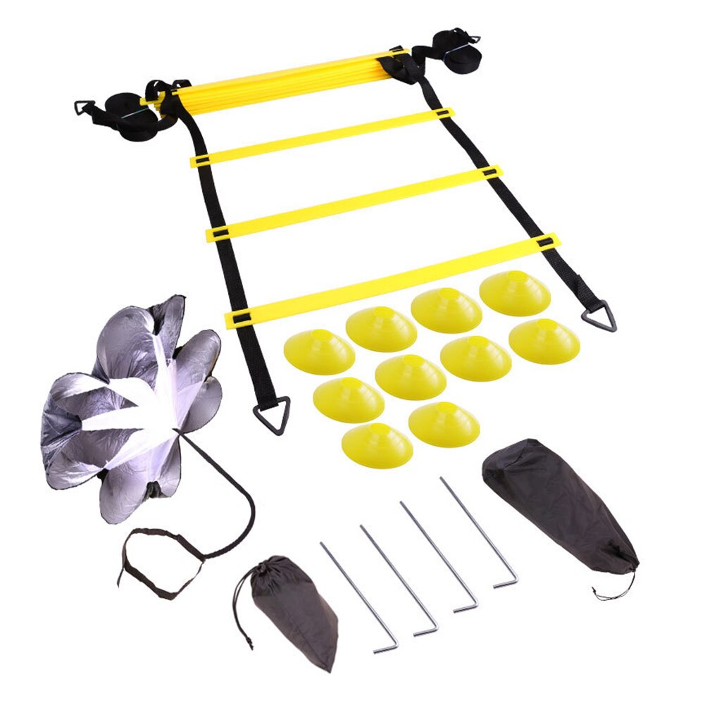 Footwork Rungs Agility Ladder Kit with Disc Cones ... – Grandado