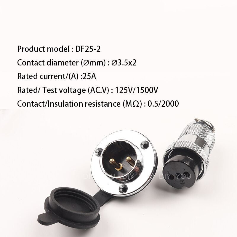1Set DF25 GX25 Circular Flange Female Plug & Male ... – Vicedeal