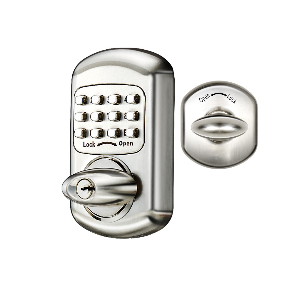 Plating Locks Mechanical Push Button Door Lock Dou... – Grandado