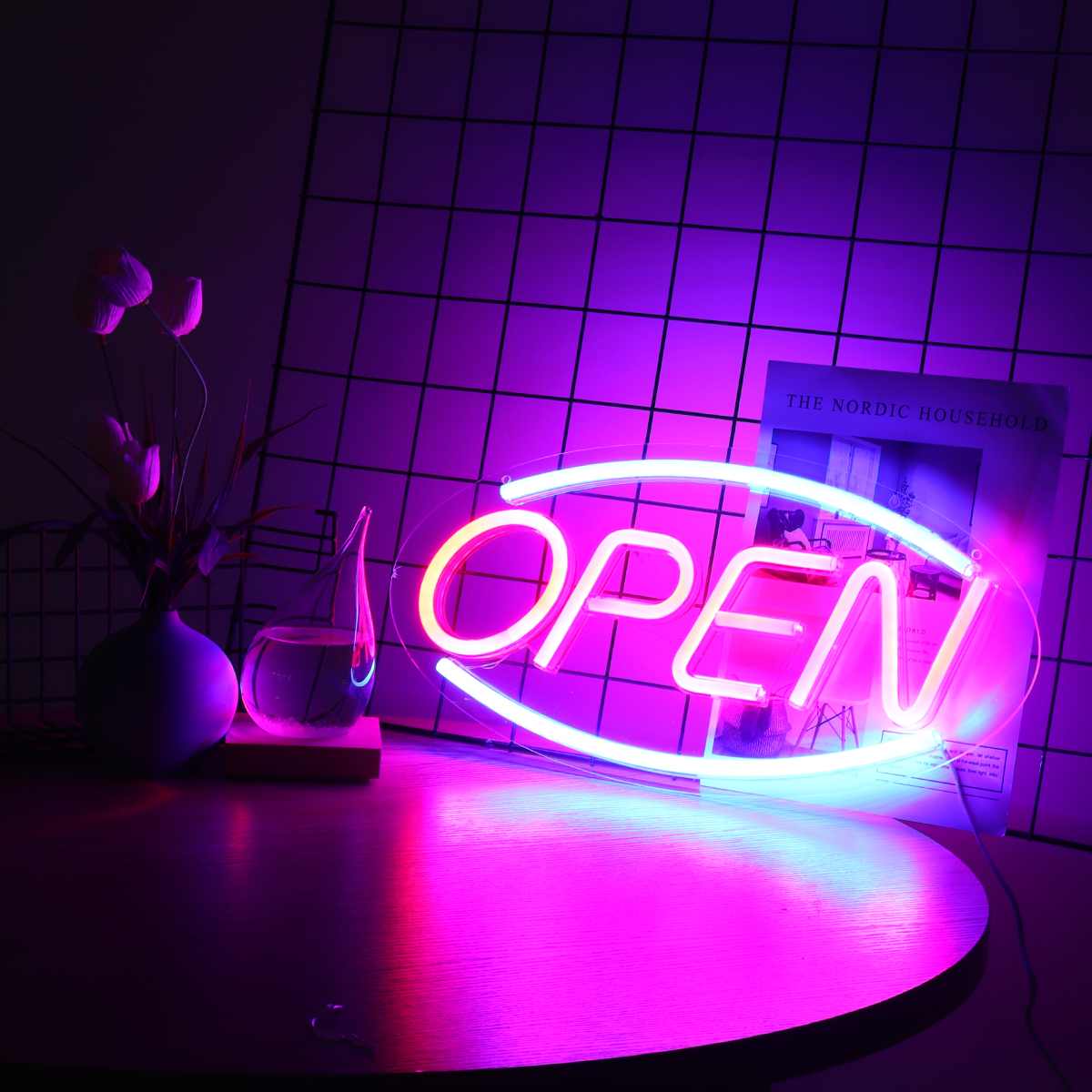 Open Neon Sign Wall Hanging LED Neon Light for Hom... – Vicedeal