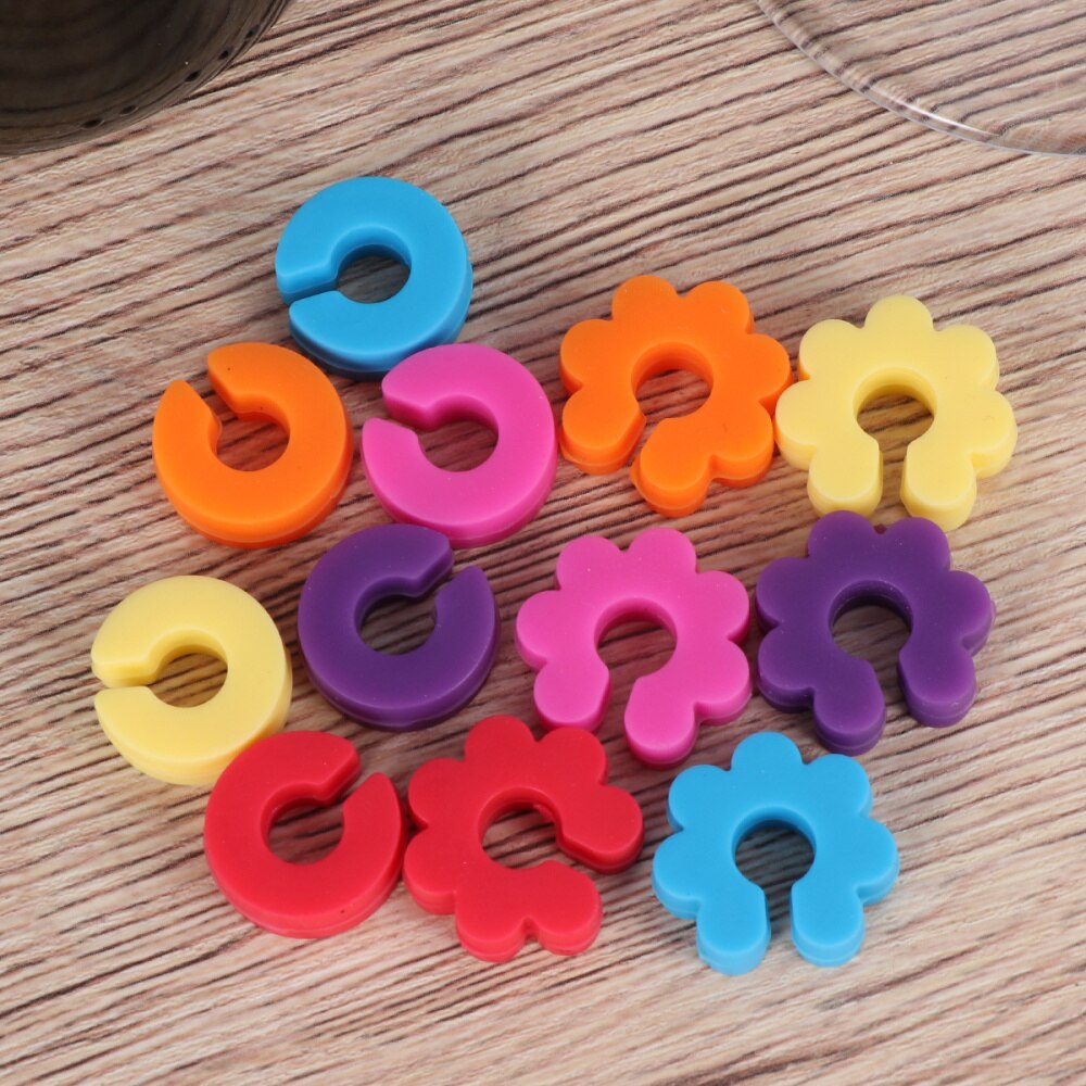 2 Packs Silicone C-Shaped Glass Marker Drinking Cu... – Grandado