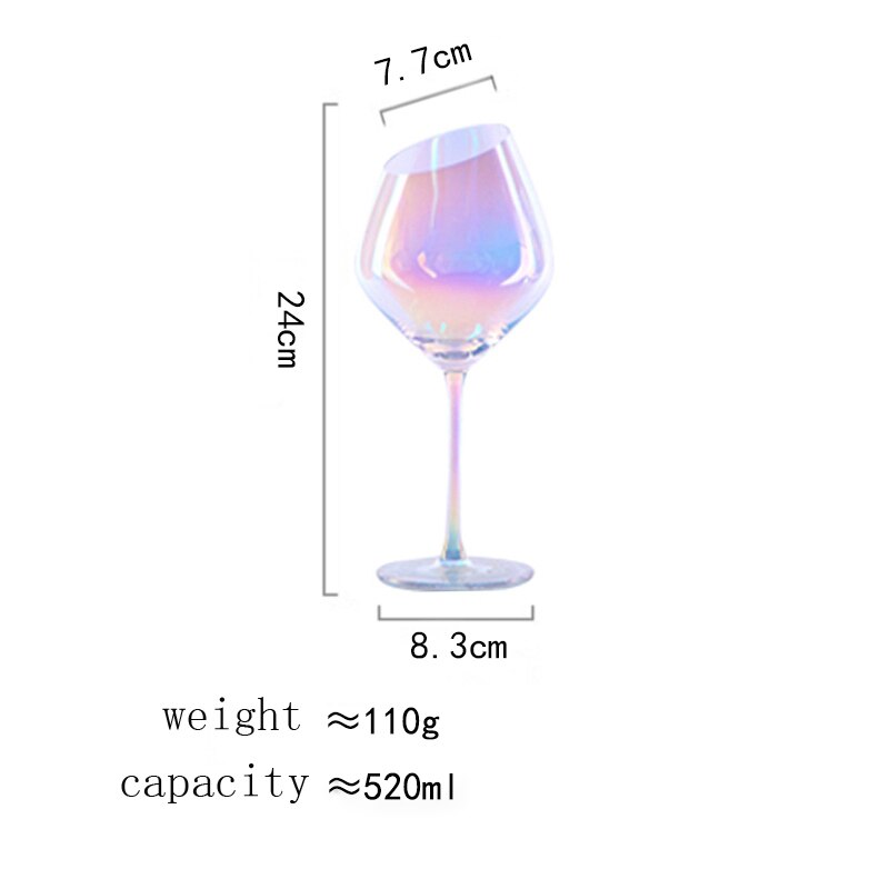 Multi Color Inclined Mouth Wine Glass Cup Crystal ... – Grandado