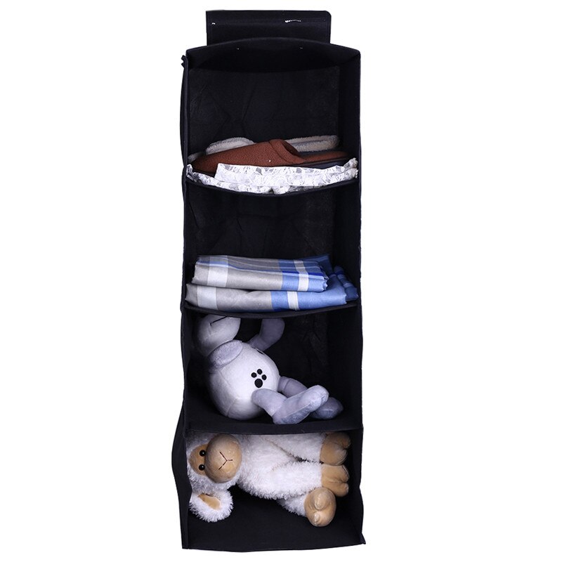 4 Tier Hanging Wardrobe Organizer Clothes Storage ... – Vicedeal