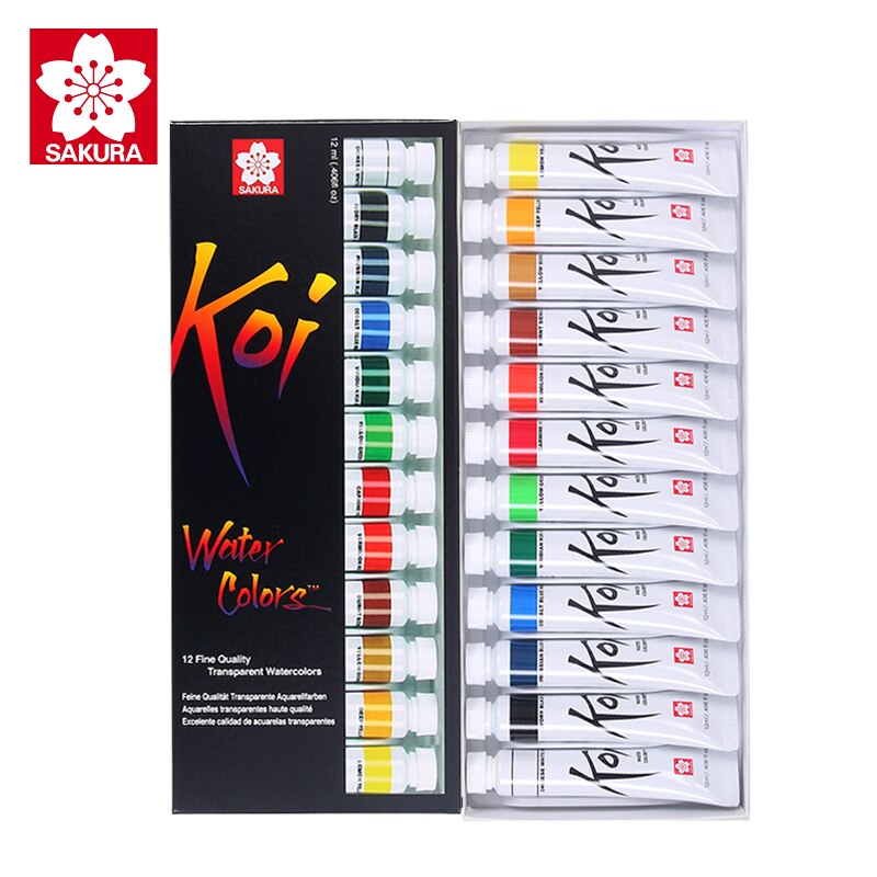 Sakura brand watercolor paint set full transparent... – Grandado