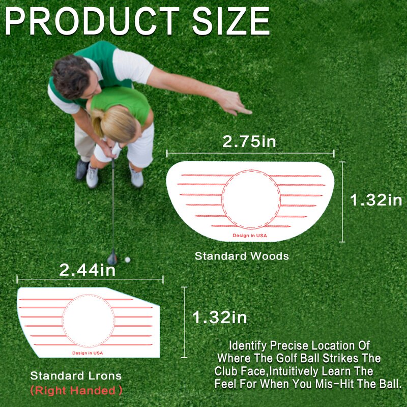 Golf Impact Tape 125 Irons and 125 Woods Ball Hitt... – Grandado