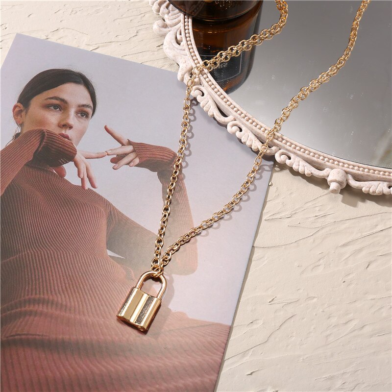 17Km Vintage Multilayer Heart Lock Hanger Ketting ... – Vicedeal