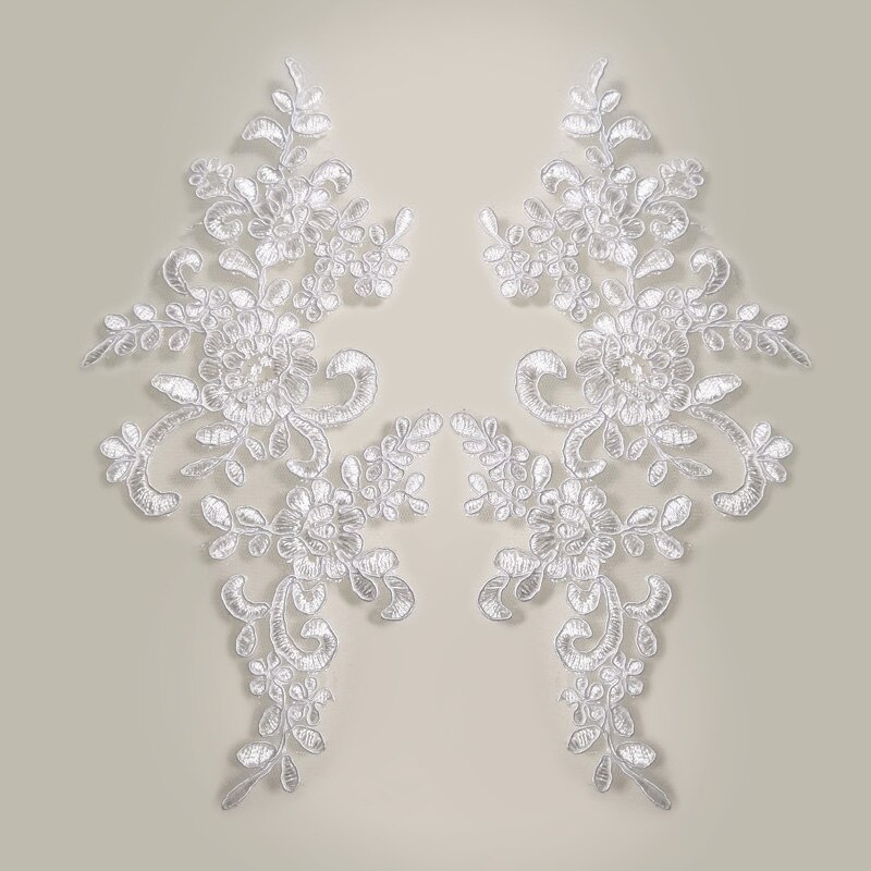 1Pair 3D Flower Lace Collar Embroidery Applique Ne... – Vicedeal