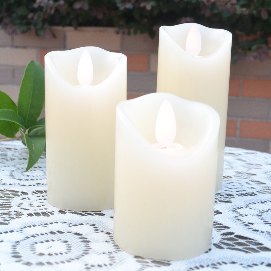 electrical battery operated paraffin wax led candl... – Grandado