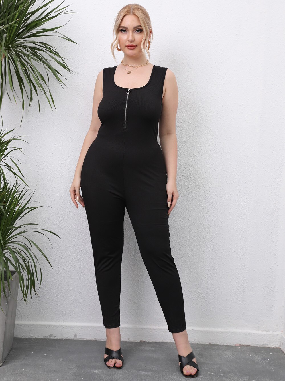 2022 Vrouwen Plus Size Kleding Bodysuit Sets Mouwl... – Vicedeal