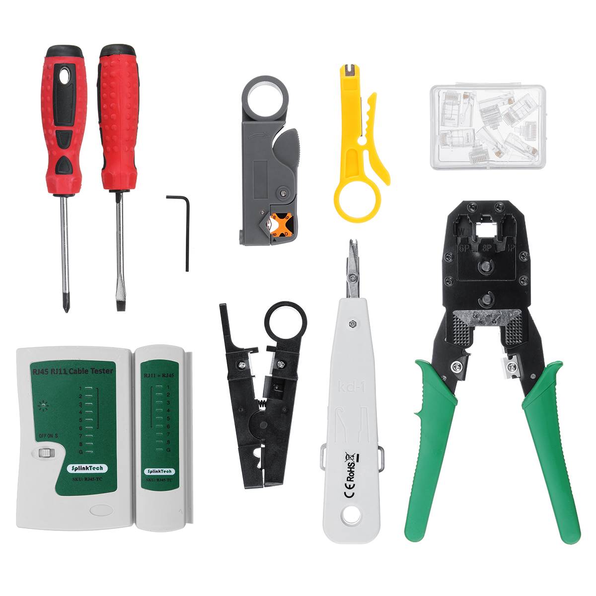 9 In 1 Netwerk Reparatie Tool Kit Utp Kabel Tester... – Vicedeal