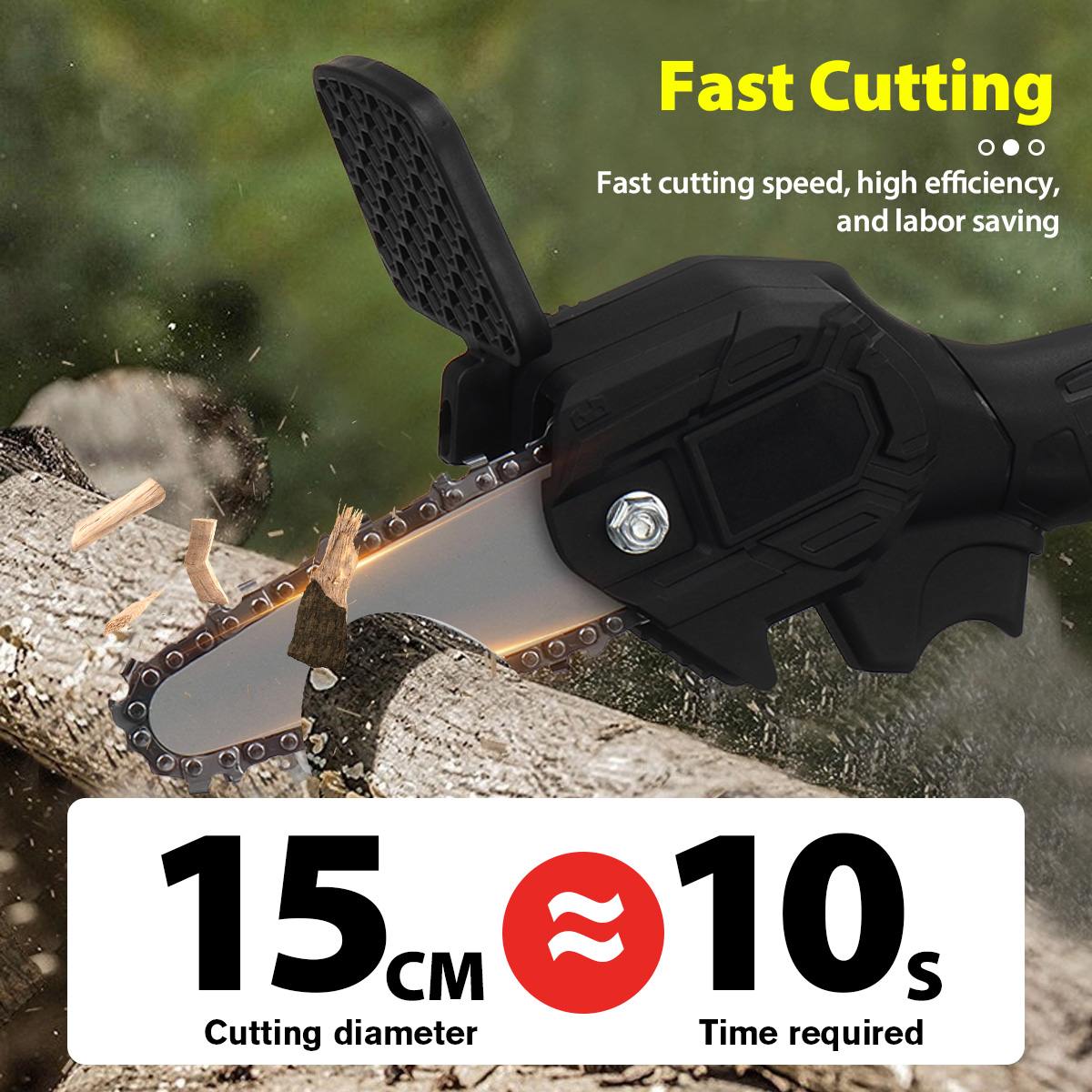 3000W 88VF 4 Inch Mini Electric Saw Chainsaw Garde... – Grandado