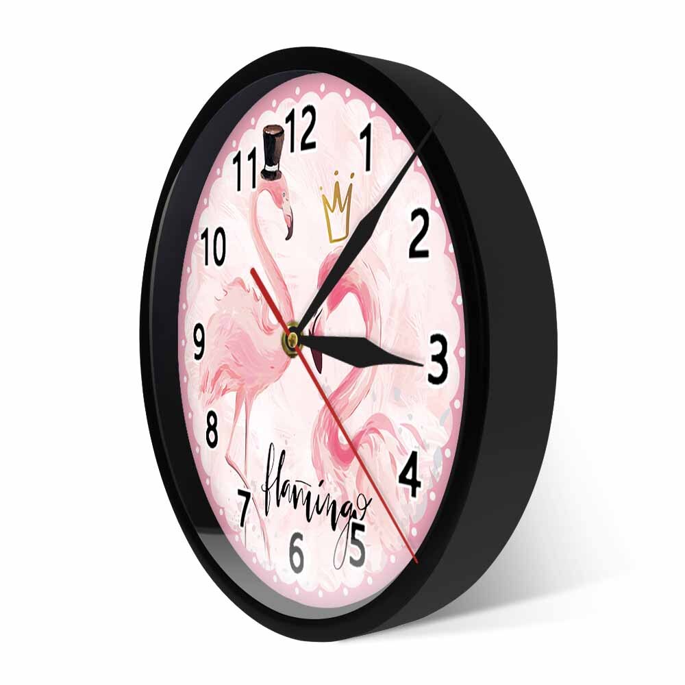 Pink Flamingo Sound Control Wall Clock Watercolor ... – Vicedeal