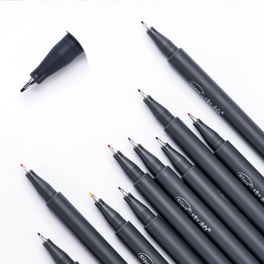 Kleur Pen Set 0.38mm Gekleurde Fine Liner Schets T... – Grandado
