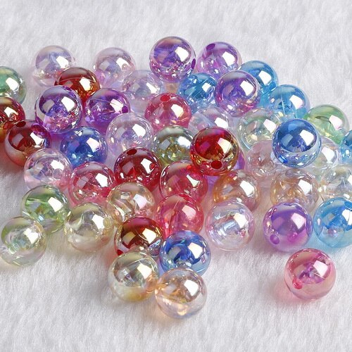 MIxed Color 50pcs 8mm AB Color Round Acrylic Bead ... – Grandado