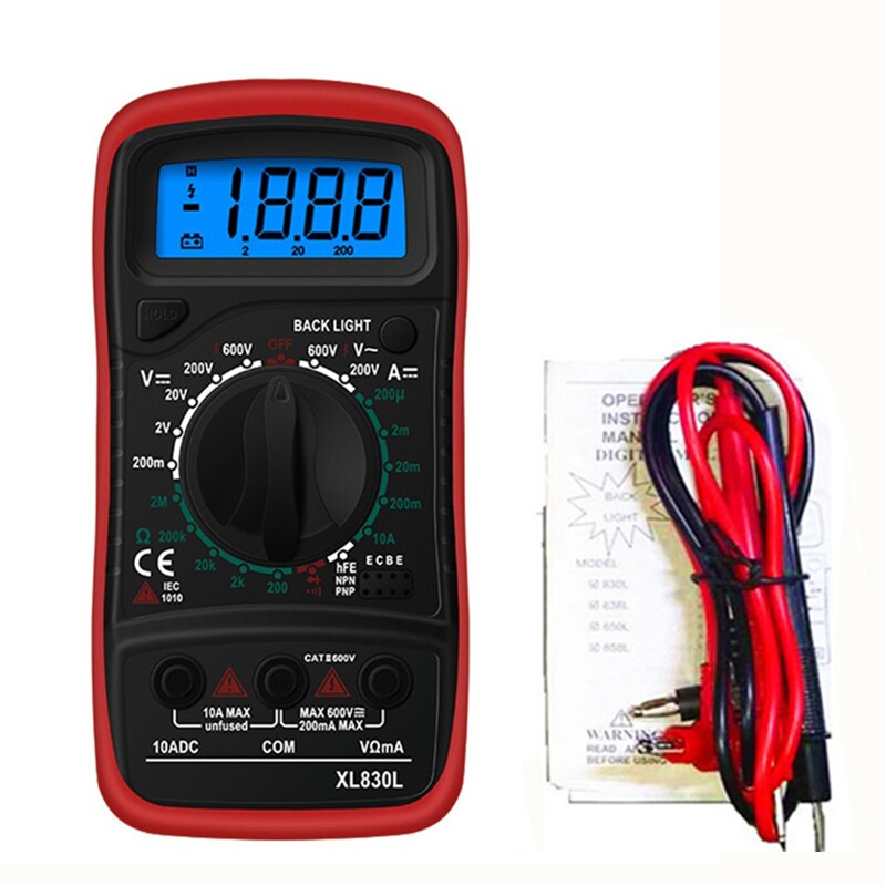 XL830L Multimeter LCD Digital Multimetro /DC Ammet... – Vicedeal